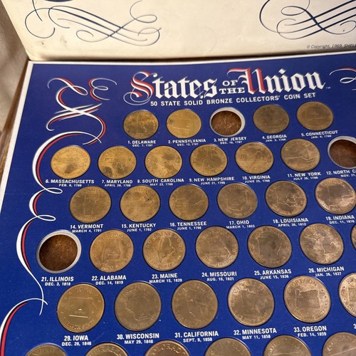 States Of The Union Bronze Collectors Coin Set, 1969 Shell Oil Vintage ...