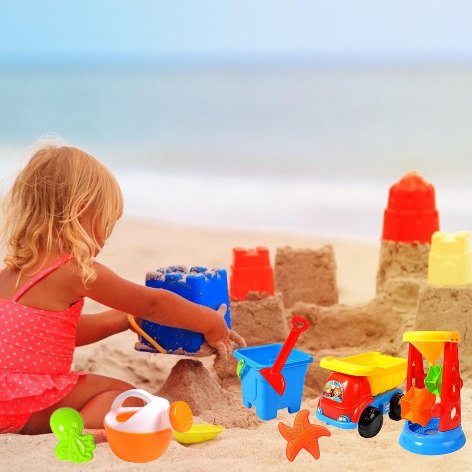 Summer Beach Toy Sand Set Kids Beach Toys Set With Bucket Watering Can ...