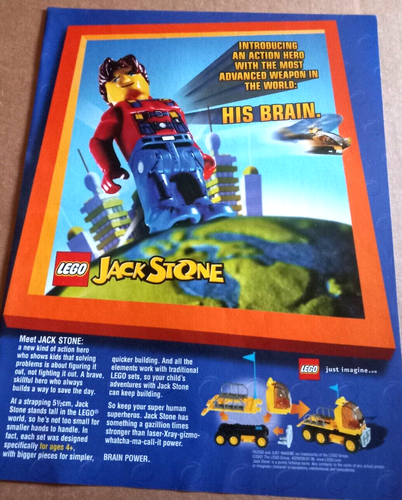 2001 print ad page - LEGO building toys Jack Stone ADVERTISING advert ...