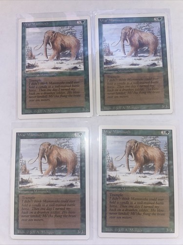 Magic MTG- War Mammoth x 4 - Revised | eBay