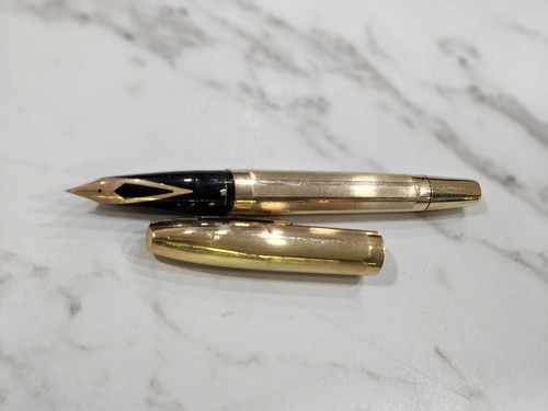 Sheaffer Imperial Gold Plated Fountain Pen 14k-585 Gold Nib USA Vintage | eBay