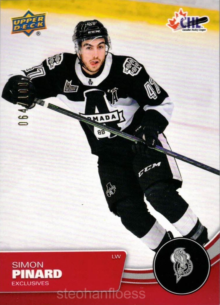 2021-22 Upper Deck CHL Exclusives #107 Simon Pinard 064/100 New ...