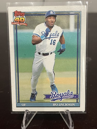 Bo Jackson Topps 40 years Of Baseball Card. #600 BO KNOWS! Legendary ...