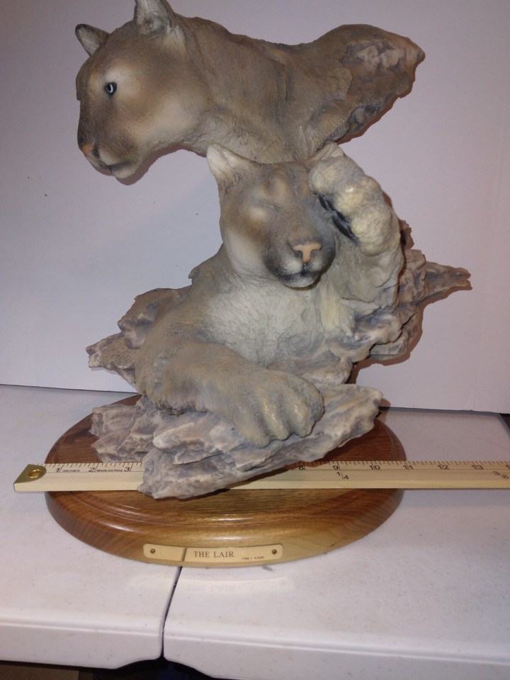 MILL CREEK STUDIOS"THE LAIR" MOUNTAIN LION SCULPTURE RANDY READING ...
