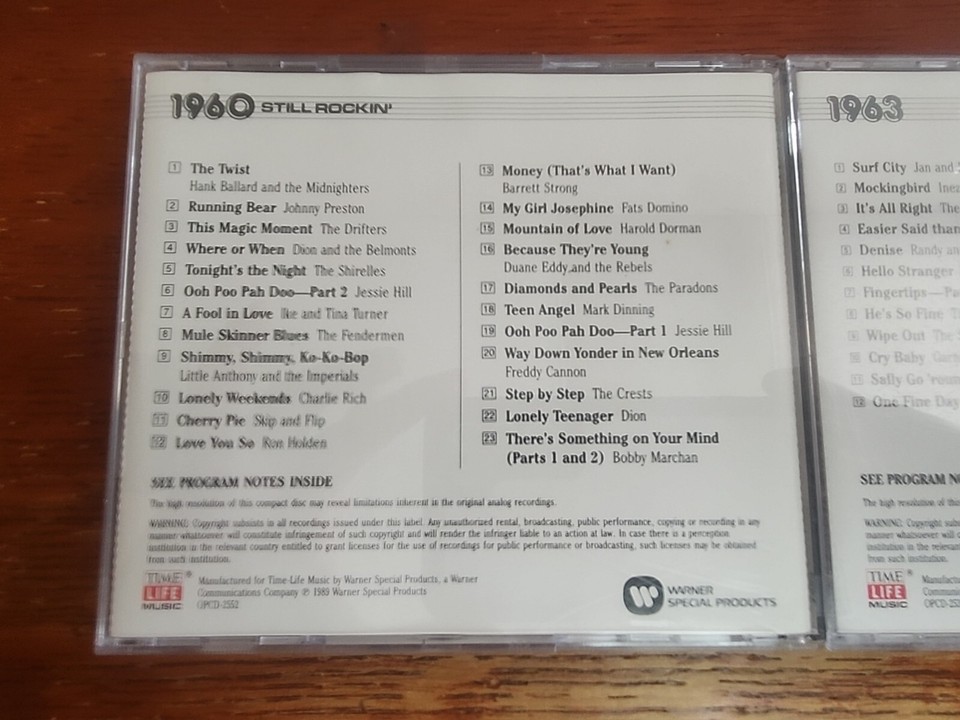 Lot of 16 Time Life Rock'N'Roll Era and Classic Rock CD's 1950's 1960's ...
