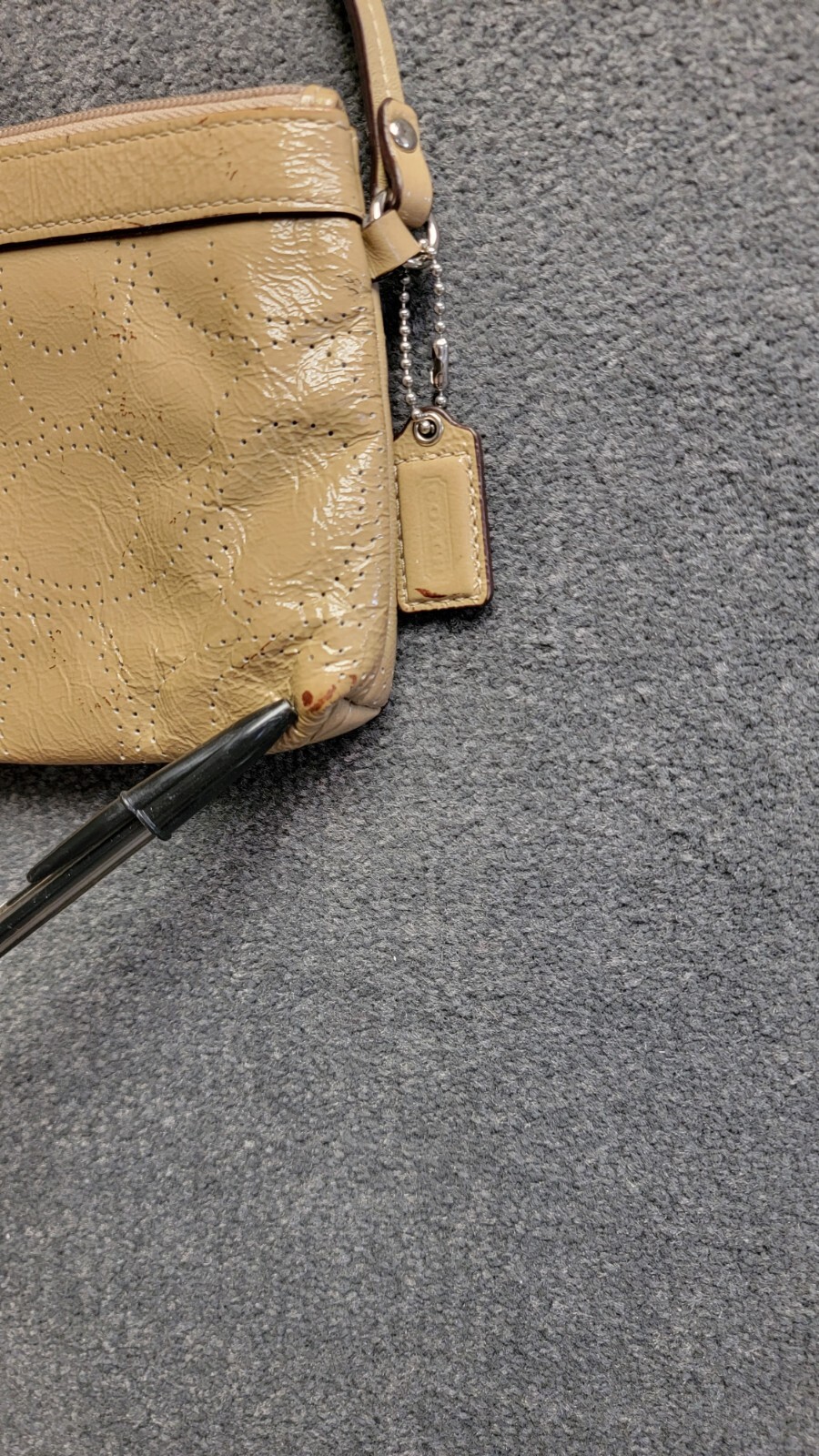 Coach Perforated Embossed Signature Leather Clutch Wr… - Gem