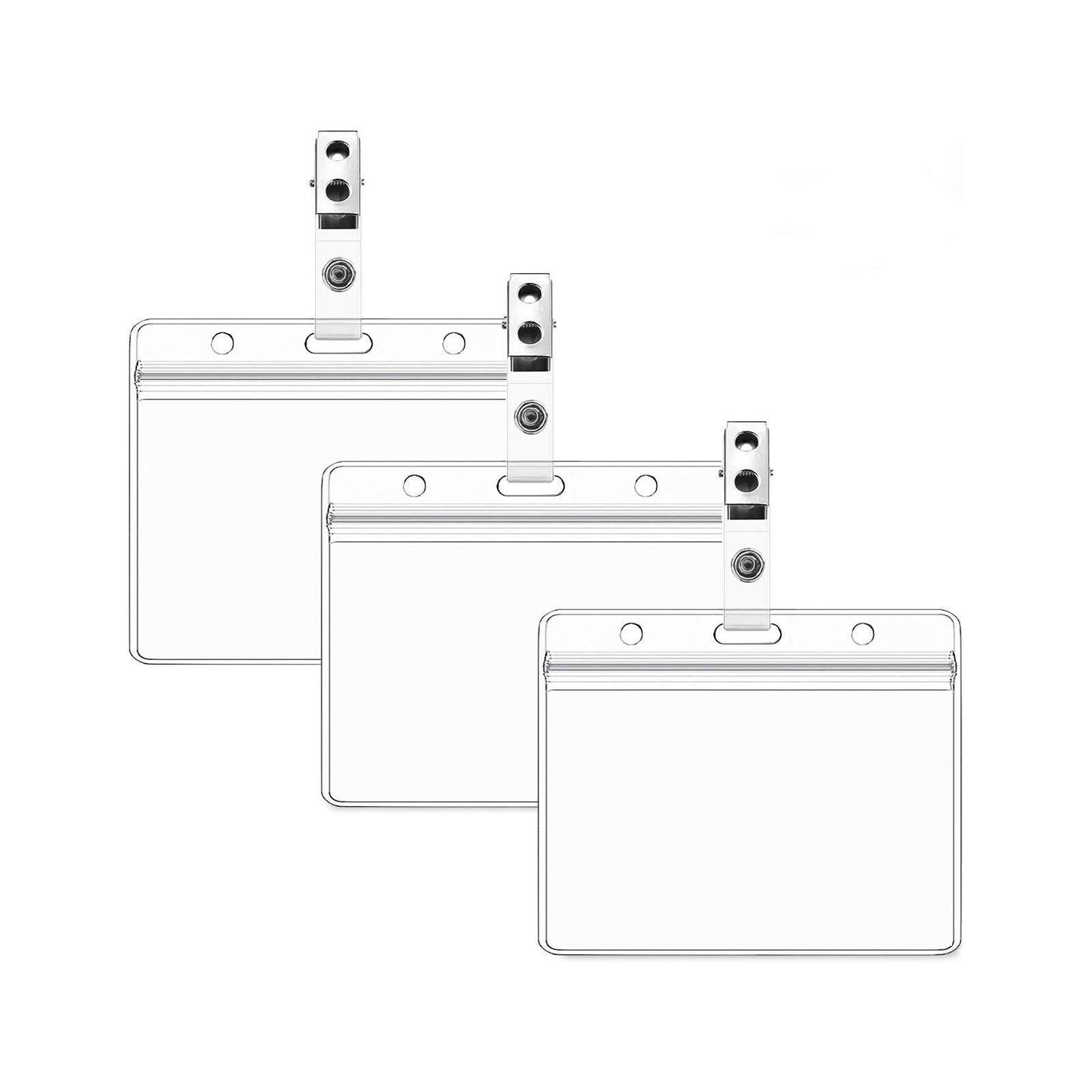 100 Pieces Metal ID Clips Name Tag Clip for Name Tags Work Badges ...