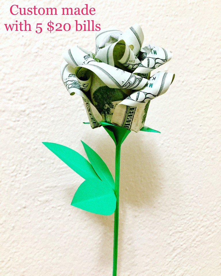 money roses origami paper flower dollar bill graduation christmas ...
