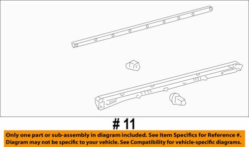 75735-48020 Toyota Moulding, front door outside, lower rh 7573548020 ...