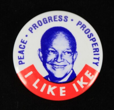 Vintage I Like Ike 1 3/4" Pinback Button | eBay