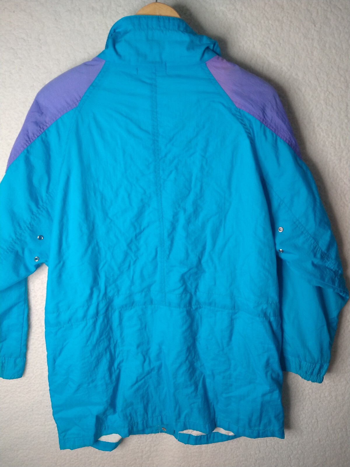 1980s Vintage Neon Colored Nylon Jacket Windbreaker P… - Gem