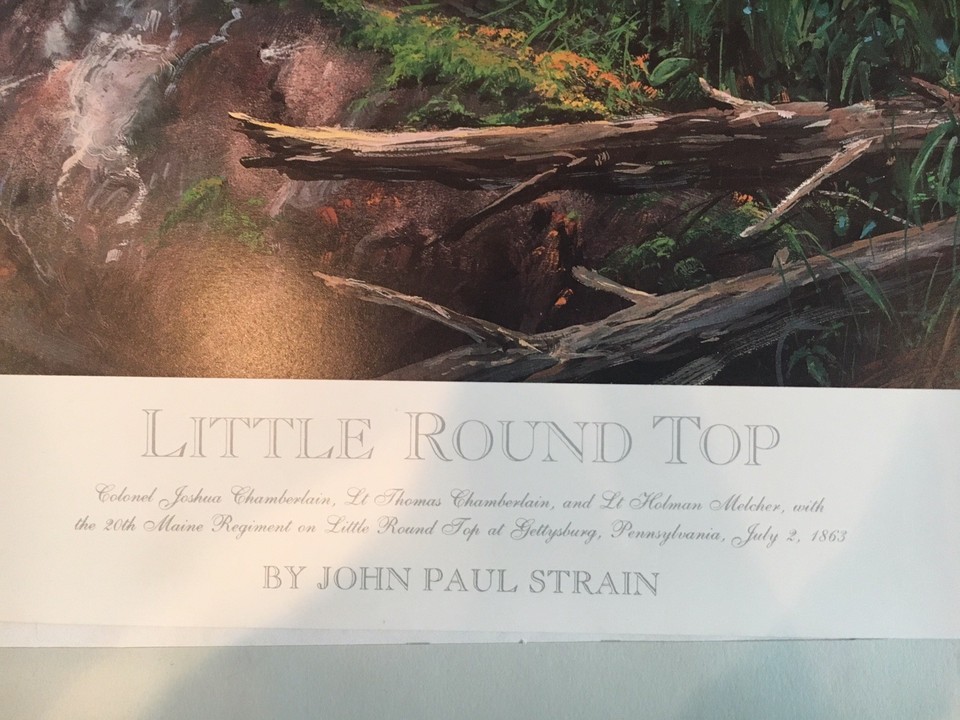 "LITTLE ROUND TOP" by John Paul Strain, Colonel J. Chamberlain, Rare ...