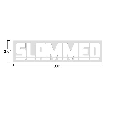 Slammed Text 2.0X8.0 Inch Vinyl Graphic Car Sticker Decal | eBay