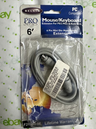 Belkin 6' 1.8m Mouse/Keyboard Extension for PS/2 Mice & Keyboards | eBay