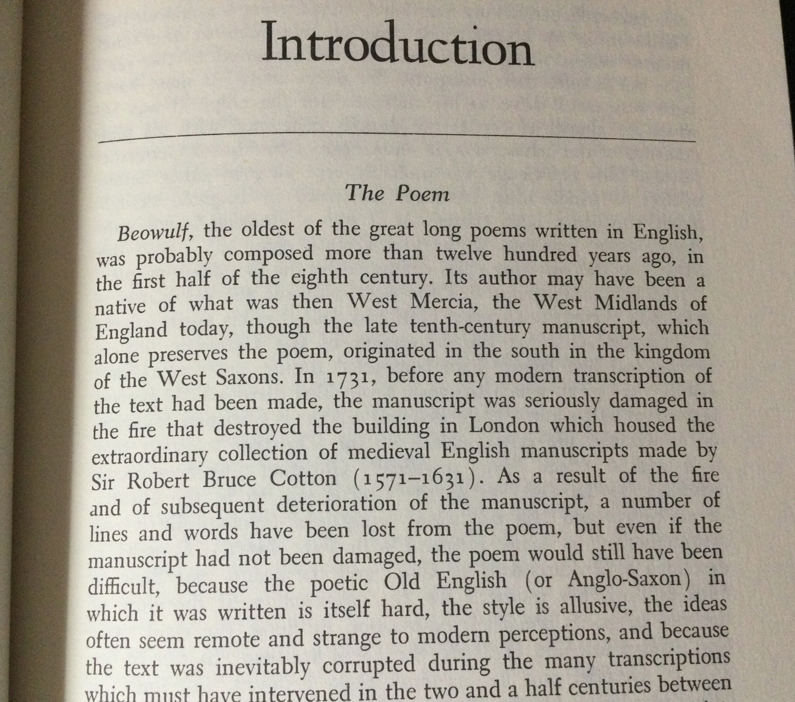 Beowulf: A New Translation by E. Talbot Donaldson (1966 Trade Paperback ...