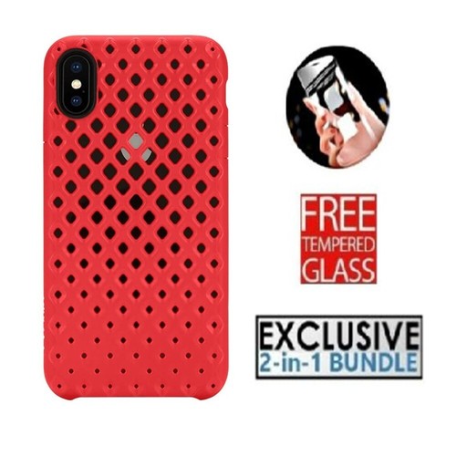 Coque Pour IPHONE XS & X Slim Dur Anti-chocs Robuste Rouge Foncé ...