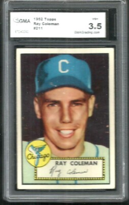 1952 TOPPS #211 RAY COLEMAN RED BACK GMA 3.5 WHITESOX | eBay