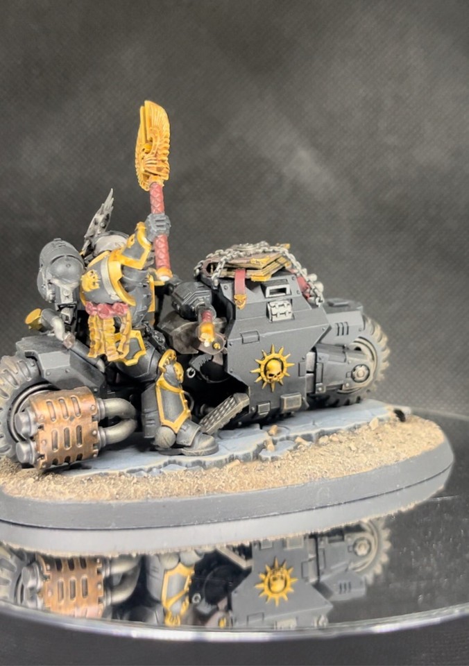 Warhammer 40k Space Marine Biker Chaplin Painted (1) Miniature | eBay