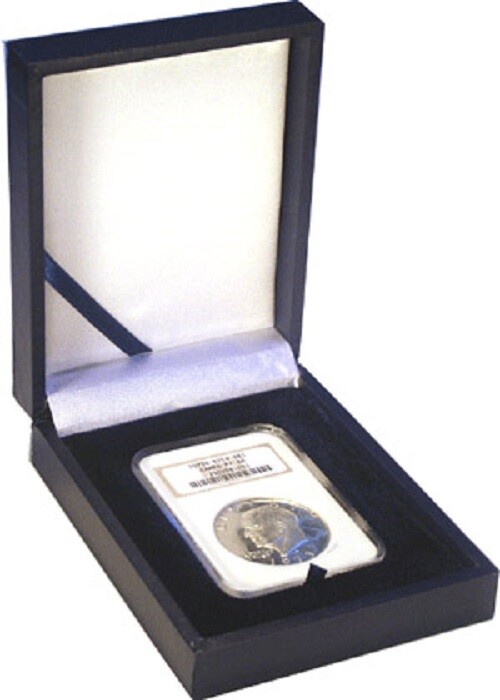 Certified Coin Leatherette Display Slab Box Case Graded Currency ...