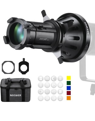 NEEWER Spotlight Snoot with 20° Projection Lens, Adjustable Focus, Use ...