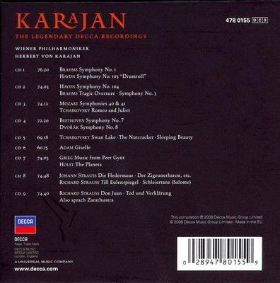 KARAJAN: THE LEGENDARY DECCA RECORDINGS [BOX SET] NEW CD 28947801559| eBay