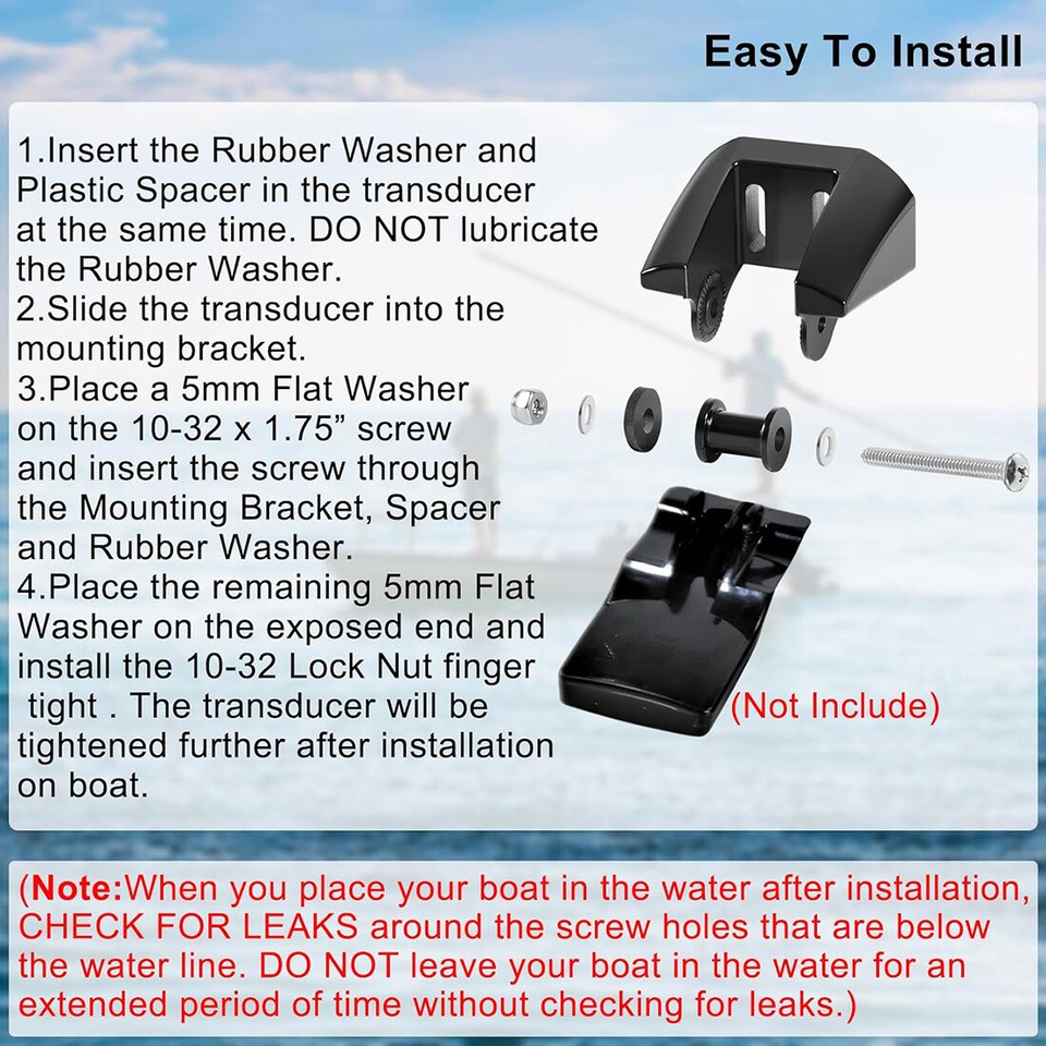 for Garmin Replacement Transom Transducer Mount Mounting Bracket 010 ...