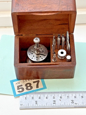 Vintage Watchmaker Pocket Watch Staking Tool balance staffs Tool boxed ...