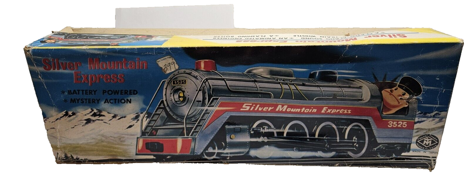 Vintage Silver Mountain Express Train Tin w/ Box Modern Toys Japan ...