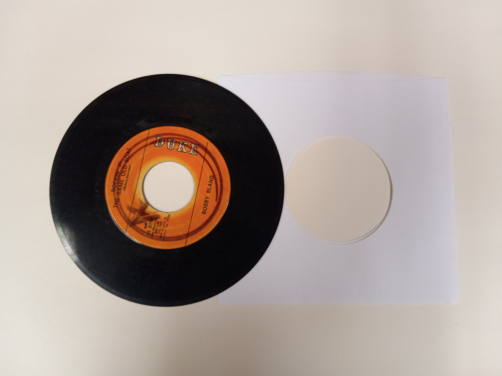 Soul disco R&B 45 RPM record : Bobby Bland – rockin in the same old ...