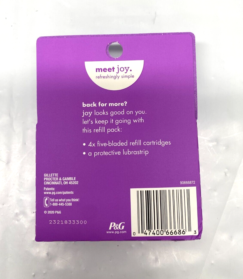 *LOT OF 4* Gillette Joy The Refills Cartridge Razor Refills - 4 Per Box ...