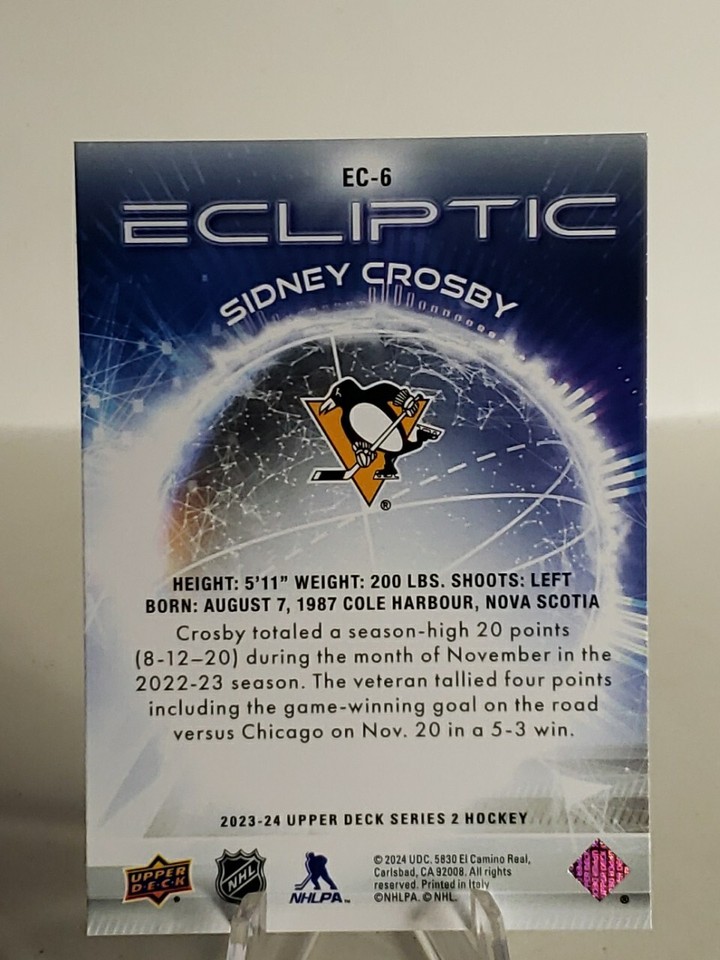 2023-24 Upper Deck Series 2 Ecliptic Sidney Crosby Pittsburgh Penguins | eBay