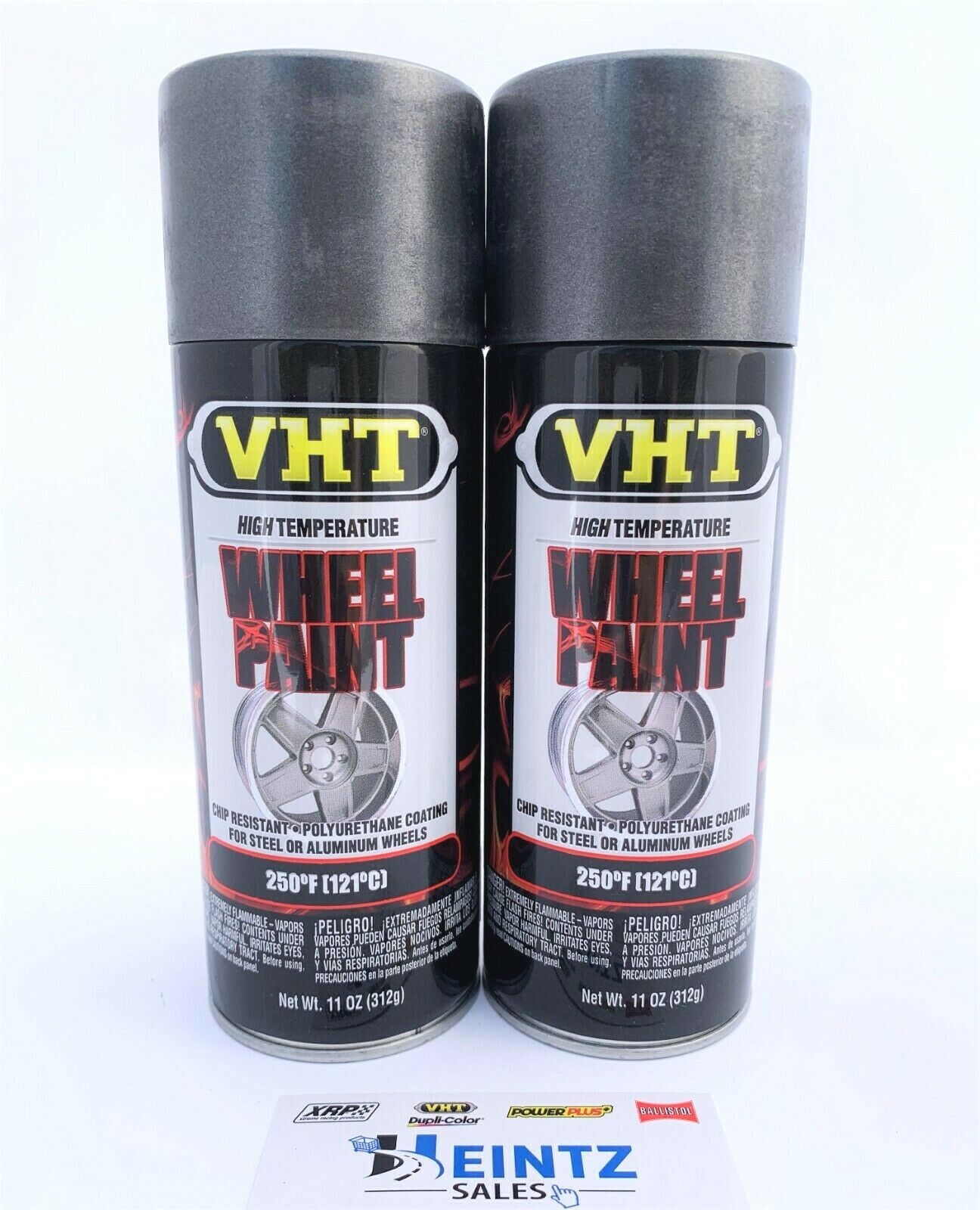 VHT SP189 High Temperature GRAPHITE Wheel Paint 11oz. Chip Resistant (2 ...