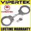 VIPERTEK Professional Double Lock Silver Steel Police Handcuffs w/ Keys ...