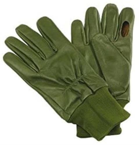 David Nickerson Leather Lightweight Hunting Shooting Gloves (Green and ...