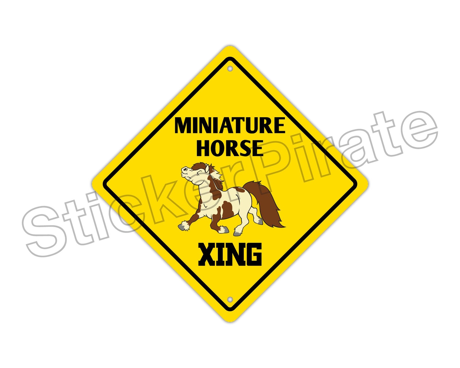 *Aluminum* Miniature Horse Crossing Funny Metal Novelty Sign 12"x12" | eBay