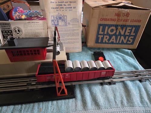 Vintage Lionel Trains No. 342 Operating Culvert Loader in Original Box ...
