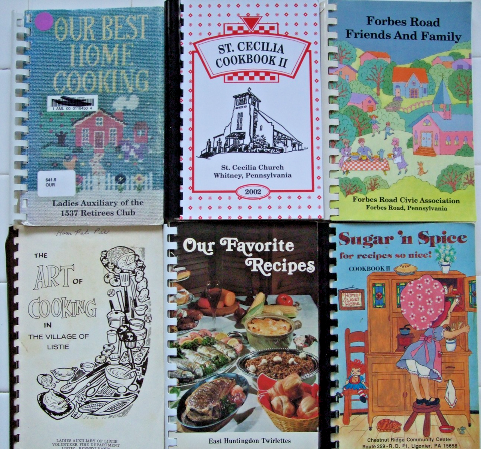 Lot of 32 Church & Community Cookbooks All Western Pennsylvania | eBay