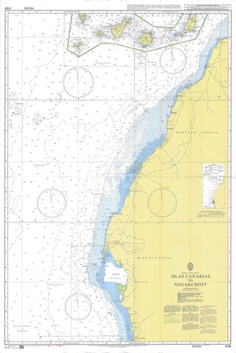 3134 Islas Canarias Nouakchott Africa West Coast Chart Map Marine Wall ...