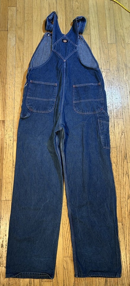 NWT VTG Red Kap Bib Overalls Carpenter Blue Jean Denim Mens 48x36 | eBay