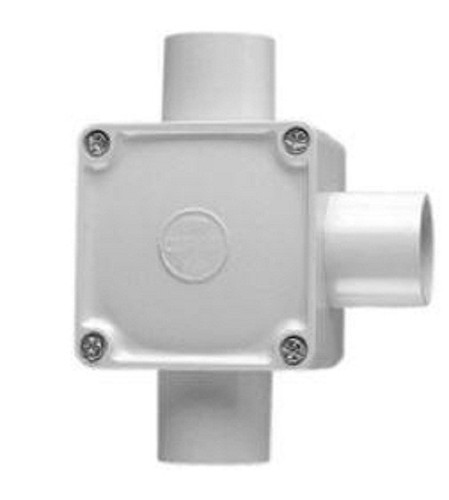 Clipsal PVC SQUARE JUNCTION BOX 3-Way Entry, Grey *Aust Brand- 32mm Or ...