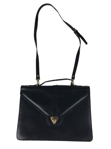 Moda Italiana Unisex Black Leather Inner Dividers Detachable Strap ...