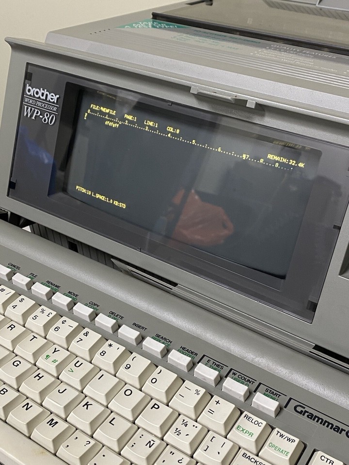 Vintage Brother Word Processor Model WP-80 WORKING CONDITION | eBay