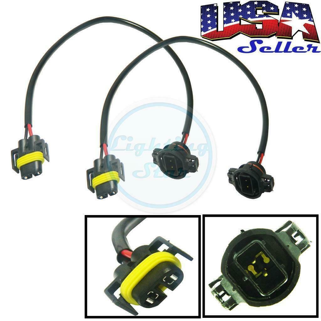 PSX24W 5202 to H11 880 881 H8 Conversion Harness Cable Socket Plug ...