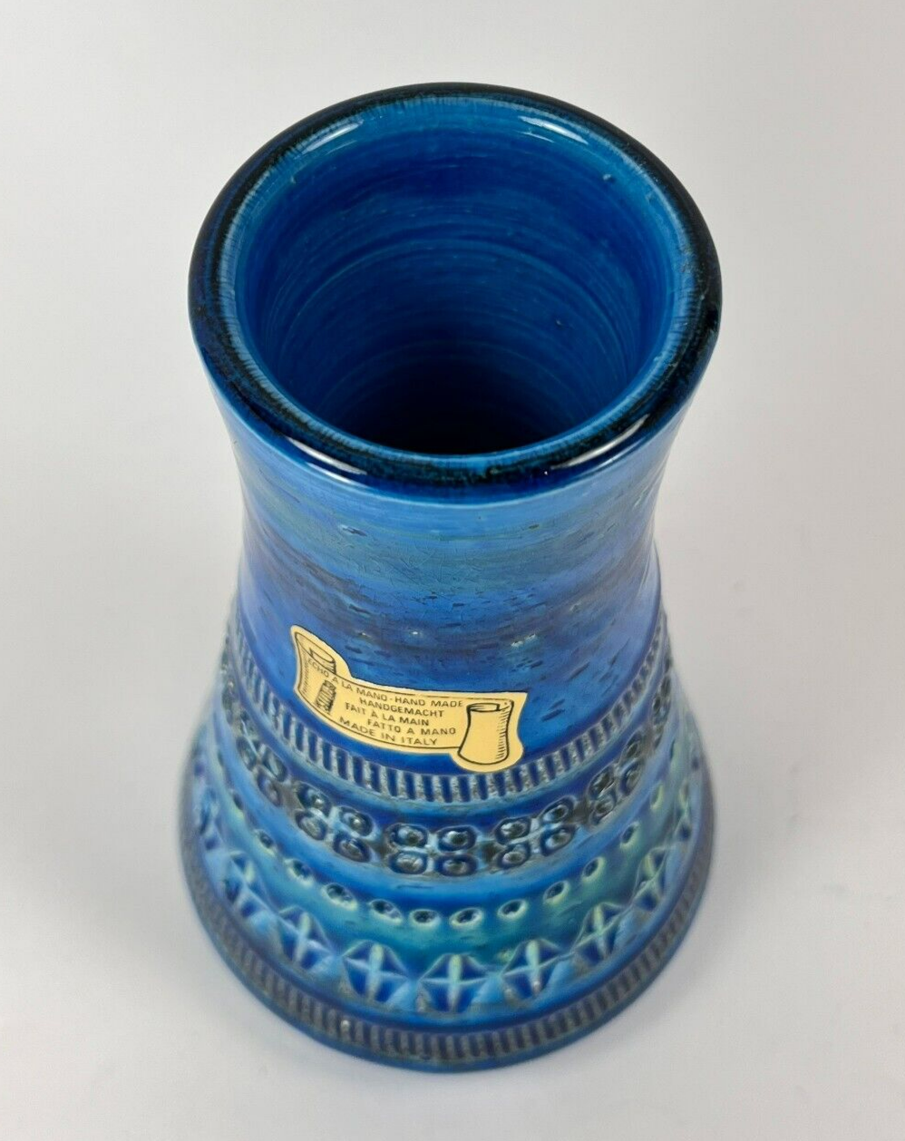 Bitossi Flavia Aldo Londi Rimini Blu Vase Ceramic Montelupo Italy 1950 ...