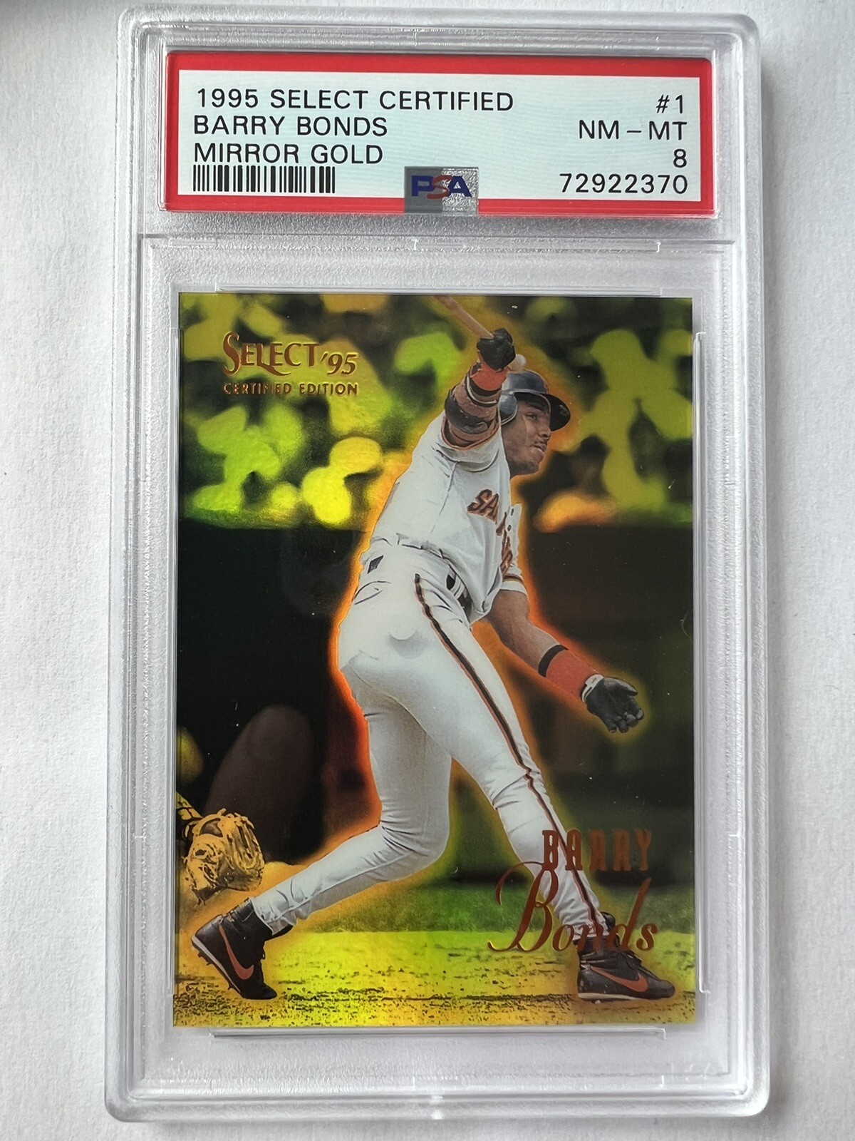 1995 Select Certified Edition - Mirror Gold #1 Barry Bonds for sale ...