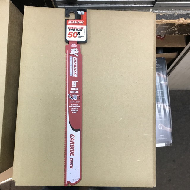 Diablo 9" Reciprocating Saw Blade Carbide Tipped for Thick Metal ...