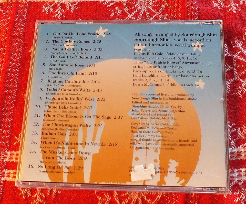 1994 Sourdough Slim Yodeling Cowboy CD sealed new in package | eBay