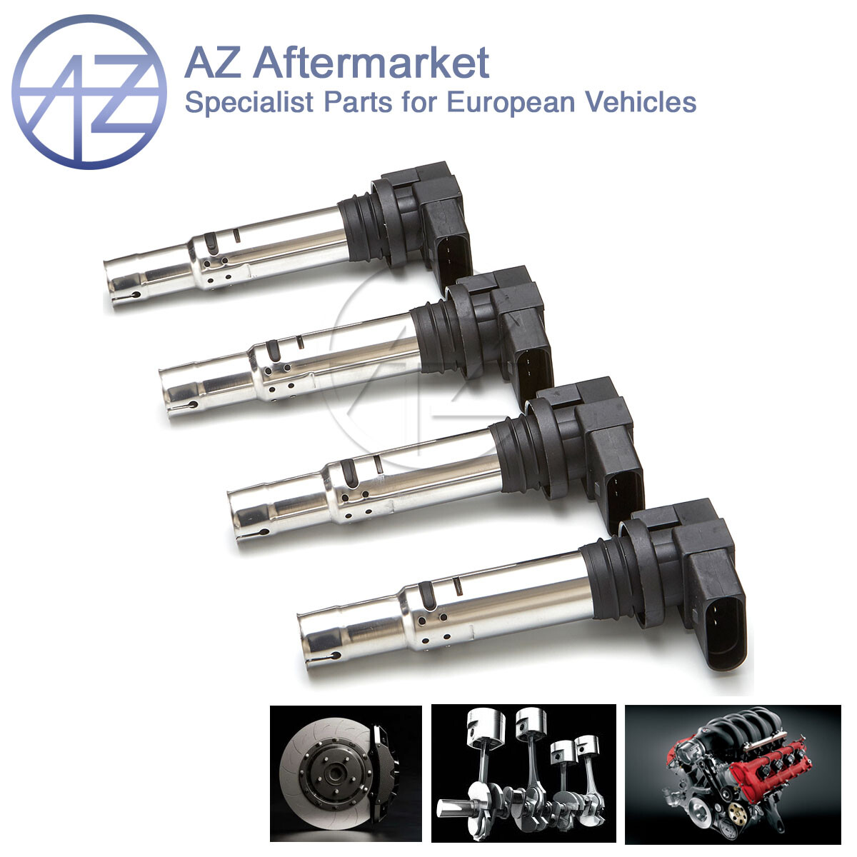 AZ Set of 4 Ignition Coil Packs Fits Audi A1 Petrol Hatchback 1.4 Tfsi ...