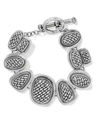 NWT Brighton Ferrara Artisan Woven Design Silver Toggle Bracelet $118 ...