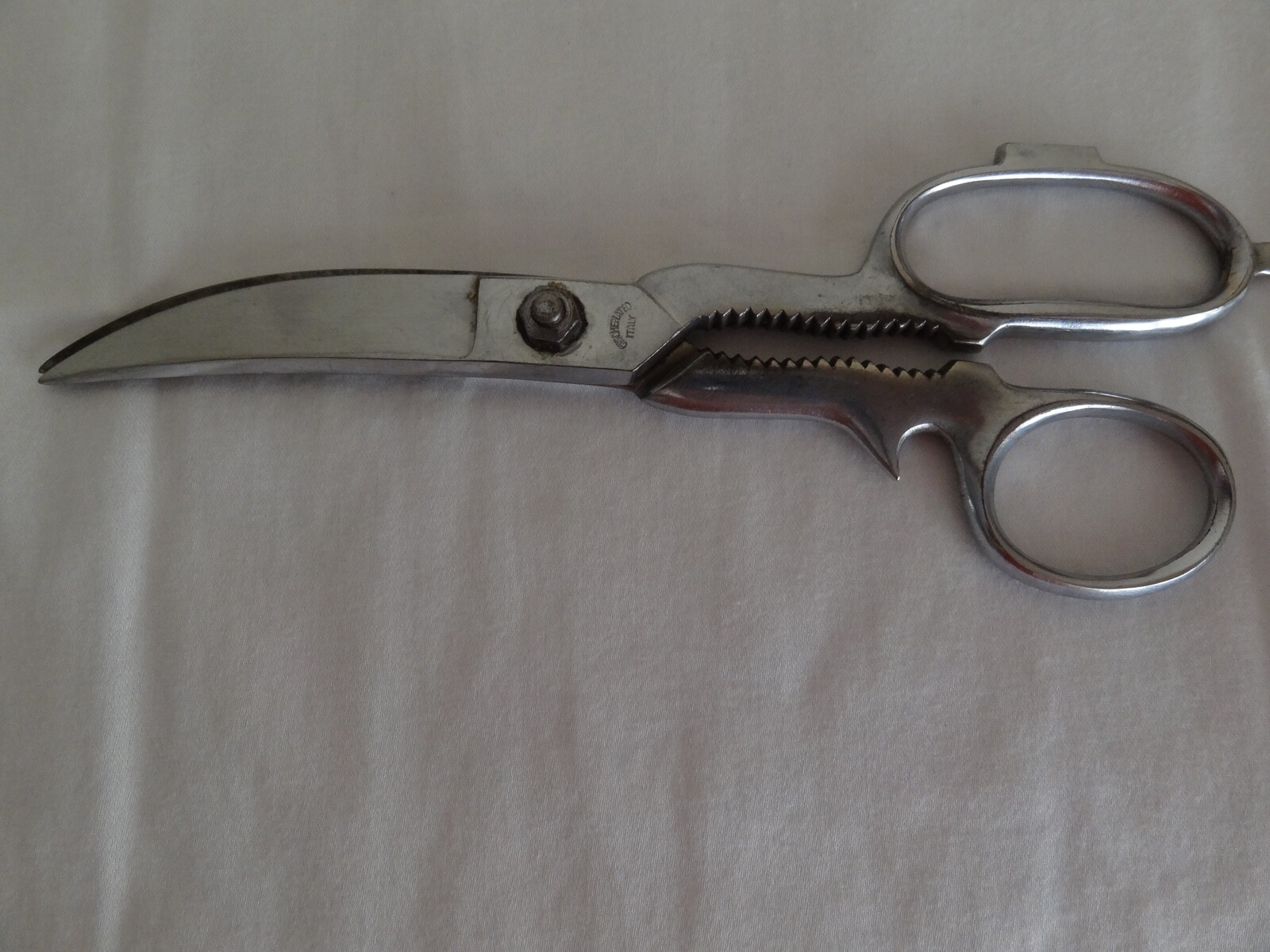 ANGESA SS POULTRY SHEARS SCISSORS CHROME PLATED MADE IN ITALY TAKE ...